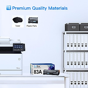 LxTek Compatible Toner Cartridge Replacement for HP 83A CF283A to compatible with Laserjet Pro MFP M125nw M201dw M225dw M201n M125a M127fn M127fw, 2 Black