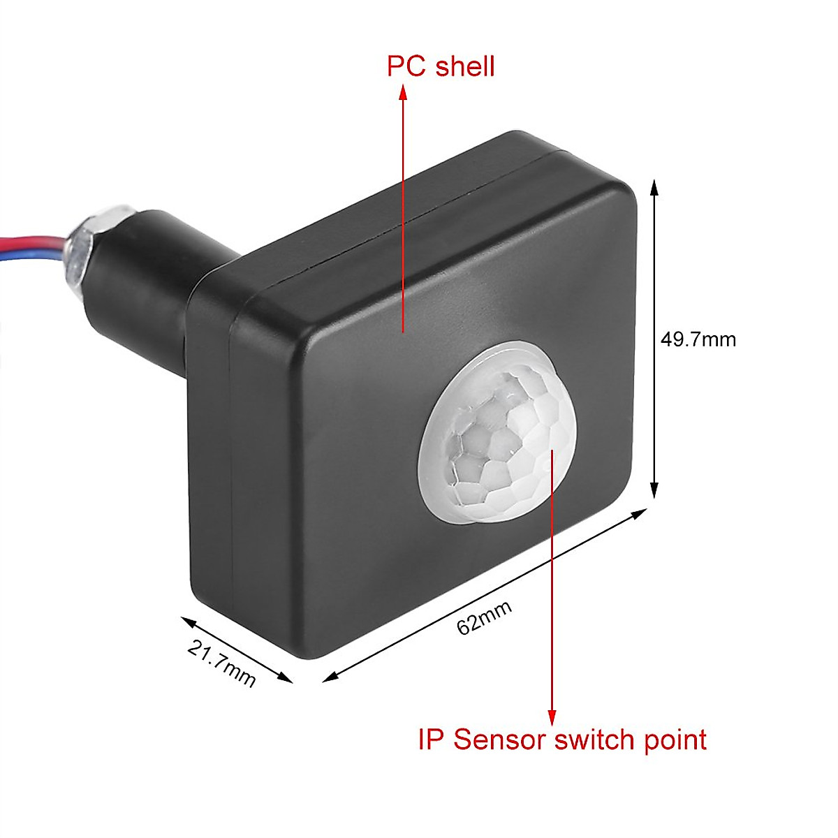 Motion Sensor, Infrared Motion Detector PIR Sensors IP54 Waterproof Wall Pavement Switch for Ceiling Mount.