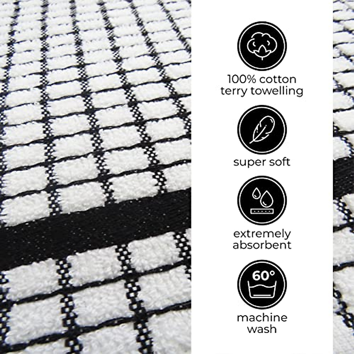 Samuel Lamont & Sons Poli Dri Tea Towel Black