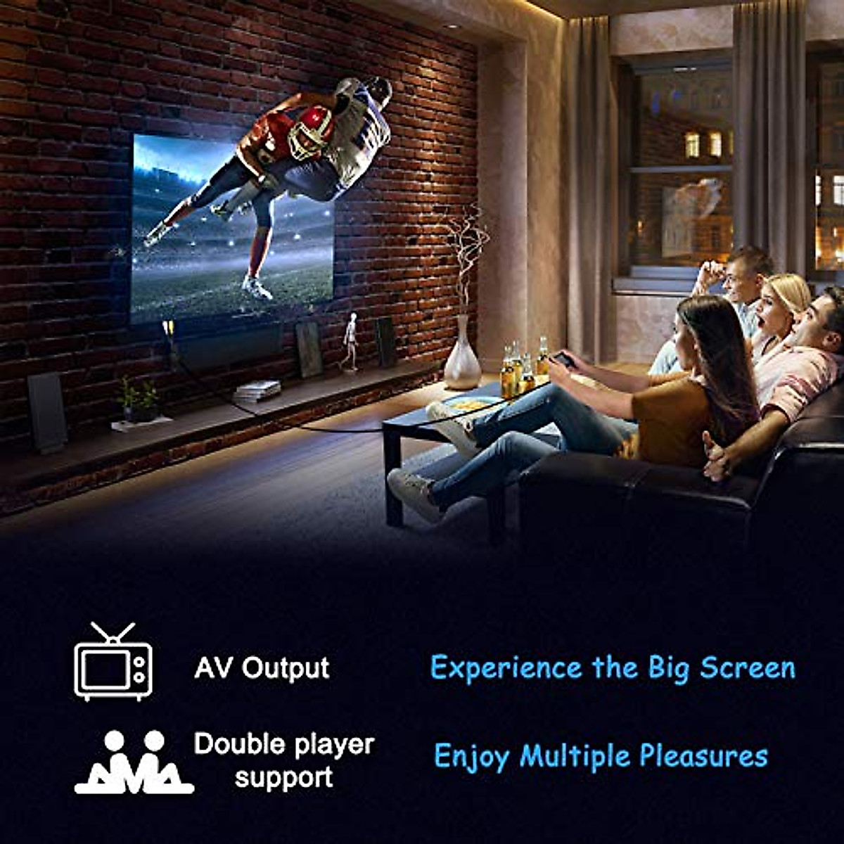 Handheld Game Console, Retro Games with 32G TF Card Built-in 480 Old School Games 3.5-Inch Screen Support for Connecting TV & Two Players 1800mAh Rechargeable Battery Present for Kids（Black）