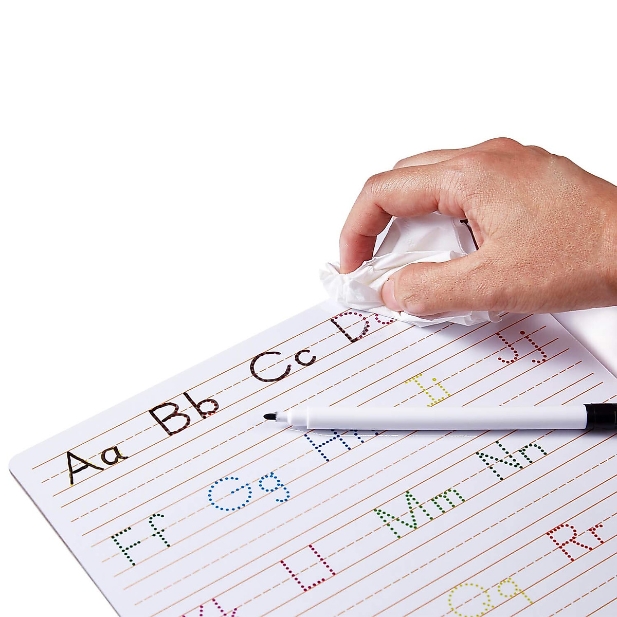 Handwriting Practice Letter Tracing for Kids: Board for Cursive & Printing Style with Dry Erase Marker for Preschooler - Reusable Wipe Clean ABC Alphabet Learn to Write, 8.3 x 11 Inches