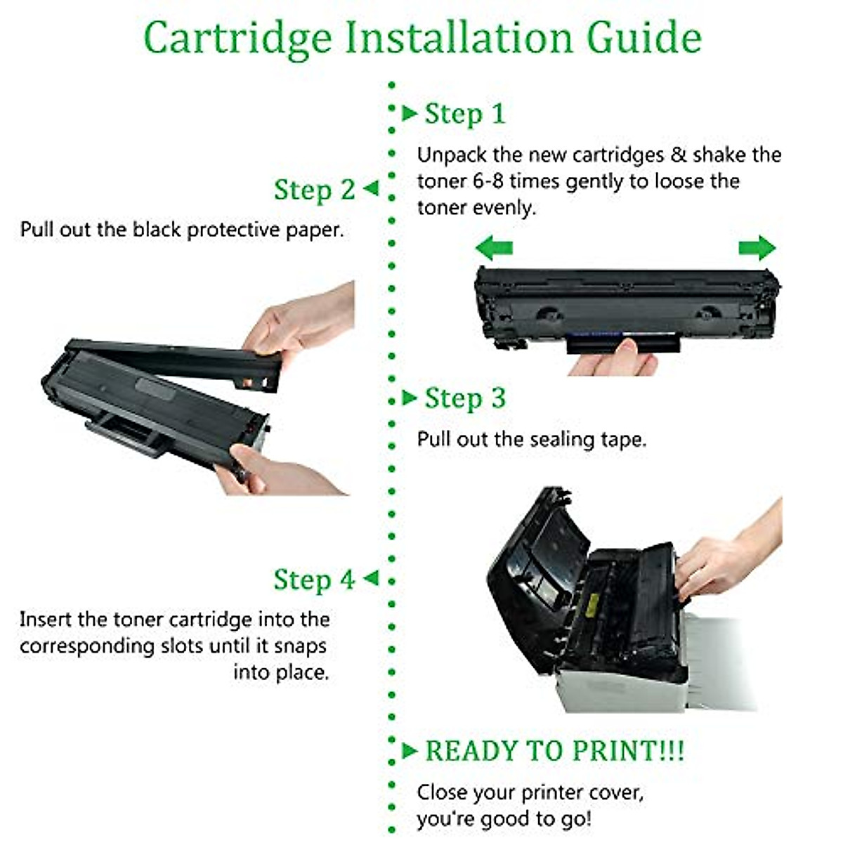 greencycle Toner Cartridge Replacement Compatible for Samsung MLT-D101S MLTD101S MLT D101S Use in SCX-3400 SCX-3401FH SCX-3405 SCX-3406HW SCX-3407 SF-761P ML-2165 ML-2166w Printers (Black,10-Pack)