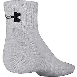 Under Armour Adult Training Cotton Quarter Socks, Multipairs , True Gray Heather Assorted 2 (3-Pairs) , Medium