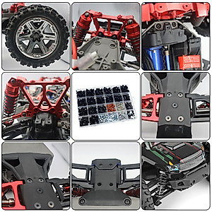 1000pcs RC Screw Kit and RC Screwdrivers, RC Tool Kit for Traxxas Axial Redcat Arrma HPI HSP SCX10 RC4WD Losi 1/8 1/10 1/12 1/16 Scale RC Cars Trucks Crawler Accessories Screw Kit