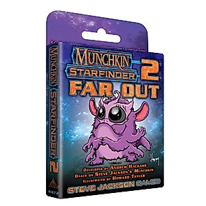Steve Jackson Games Munchkin Starfinder 2 – Far Out Game (Expansion) | 56-Cards | Game for Adults, Kids & Family | Fantasy Adventure Roleplaying Game | Ages 10+ | 3-6 Players | Avg Play Time 120 Min