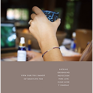 BALIPURA - Let Go Aura Bracelet for Women - 2mm SMALL (TINY) BEADS Healing Crystal, Natural Gemstones, Clear Quartz - 925 Solid Silver Beads - Essential Women Real Stone - (Let Go)…