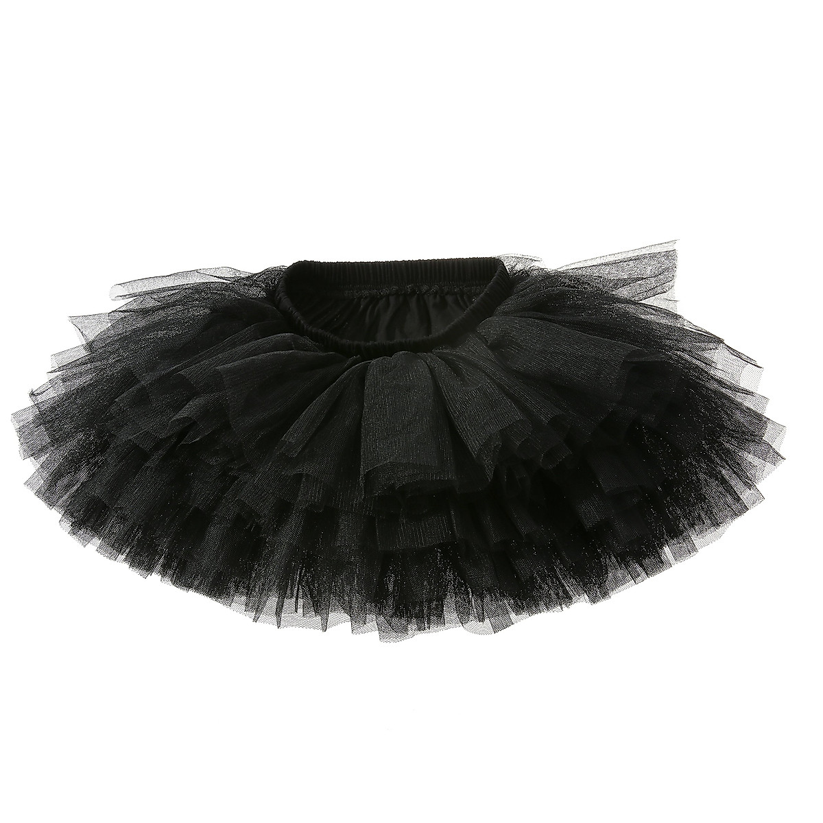 elamccor Baby Girls' Tutu Skirt Toddler 6 Layered Tulle Tutus 1-8T Black