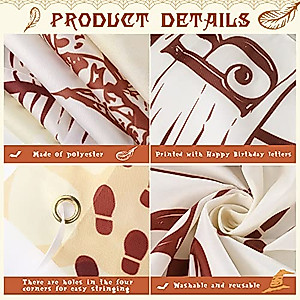 Wizard Birthday Party Supplies Wizard Backdrop Banners, 6 x 3.6 ft Happy Birthday Party Supplies Wizard Birthday Party Backdrop for Boys Girls Birthday Decoration, Indoors and Outdoors