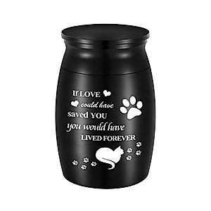 Small Cremation Urns for Pet Ashes Mini Cat Paw Keepsake Urn 2.8" Aluminium Small Ashes Urns Mini Urn for Cat Ashes Holder
