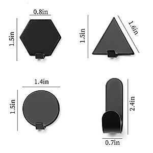 Funmaypoon Cute Adhesive Hooks - Heavy Duty Wall Hooks for Hanging Coats, Hats, Towels, and Keys! Waterproof Stainless Steel, 20-Pack for Bathroom and Bedroom Use.