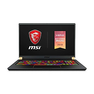 MSI GS75 Stealth-248 17.3" Gaming Laptop, 144Hz Display, Thin Bezel, Intel Core i7-9750H, NVIDIA GeForce RTX2070, 32GB, 512GB NVMe SSD, Thunderbolt 3