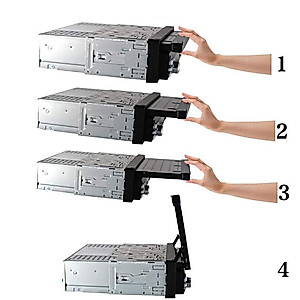 Car Stereo in Dash Single DIN 7 Inch HD Flip Out Touch Screen Radio GPS Head Unit Support Bluetooth Hands-Free GPS Navigation Mirror Link FM USB SD MP5 with Backup Camera Built-in Microphone UNITOPSCI