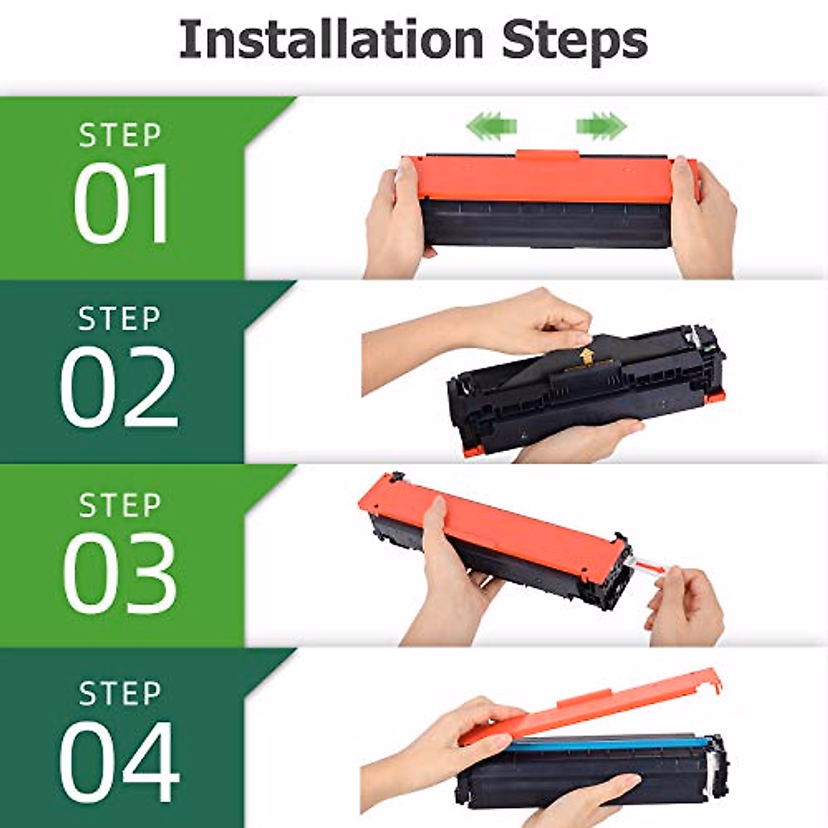 Aztech Compatible Toner Cartridge Replacement for HP 410A CF410A 410X CF410X CF411A CF412A CF413A Color Pro MFP M477fnw M477fdw M452dw M452nw Printer Ink (Black Cyan Yellow Magenta, 4-Pack)