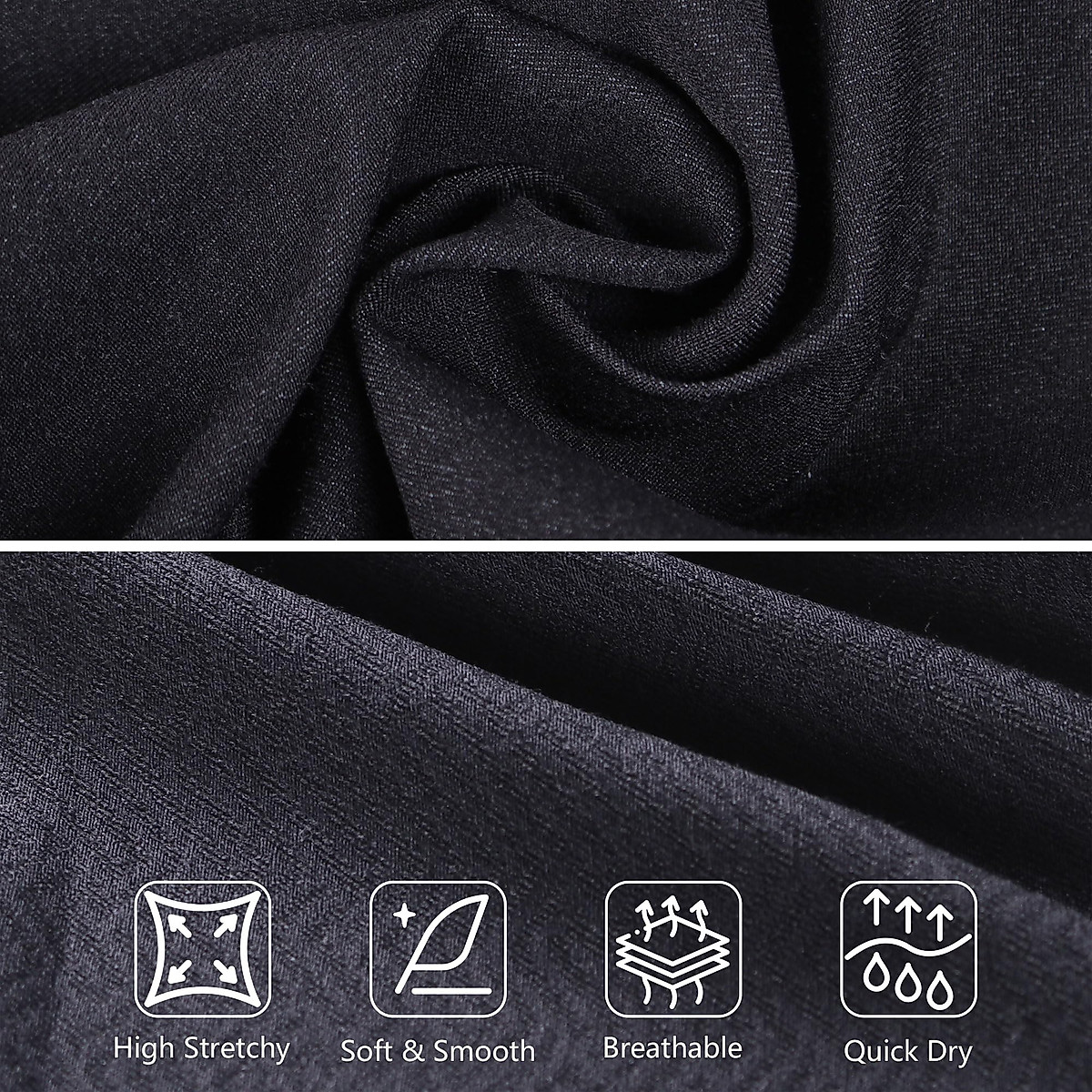 KELLY KLARK Dress Shorts for Women Stretchy Bermuda Escolar Black Knee High Junior Uniform Shorts with Pockets for Golf Size 10