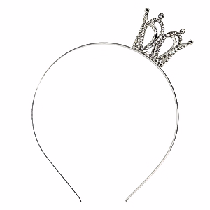 Elegant Birthday Crown, Tiara and Headband for Girls and Women - Queen-Inspired Silver Crowns for Parties and Celebrations