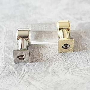 Ochoos Modern Lucite Acrylic Hook Coat Hook Wall Hat Hook Clear Silver Gold Clothes Hooks Coat Hangers Bathroom Hardware Decor - (Color: Gold)