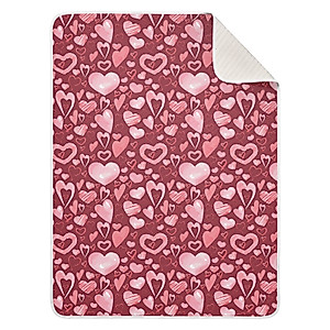 Valentine's Day Baby Blankets for Boys Super Soft Warm Toddler Blankets for Girls Lightweight Crib Blanket Throw Blanket for Nursery Crib Infant Unisex Baby Travel Decor Adult