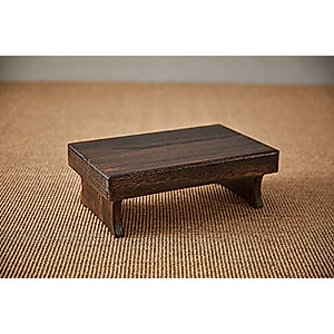 SINOBEST Wood Step Stool, Portable Rectangle Bed Stool, Small Step Ladder for Kitchen & Bathroom, Foot Rest Stool Under Desk, Large Surface, Strong and Durable for Kids, Adults and Elders