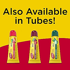 Carmex Daily Care Moisturizing Lip Balm Sticks with SPF, Fresh Cherry, Strawberry and Wintergreen Lip Balm Pack, 0.15 OZ - 3 Count (Pack of 3)