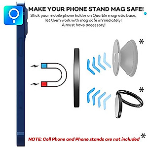 Quarble Magnetic Pop Base Compatible with MagSafe Case and iPhone 13 12 Pro Max Mini Accessories for The Users of Phone Grip/Stand/Holder and More