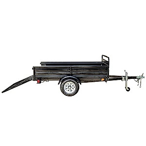 Detail K2 MMT5X7-DUG 5 ft. x 7 ft. Multi Purpose Utility Trailer Kits with Drive Up Gate (Black Powder-Coated)