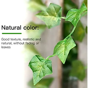 ZUGJAM 83 Ft (12pcs) Artificial Greenery Fake Ivy Leaves Hanging Vine Plant Garland for Garden Wedding Party Home Wall Decoration