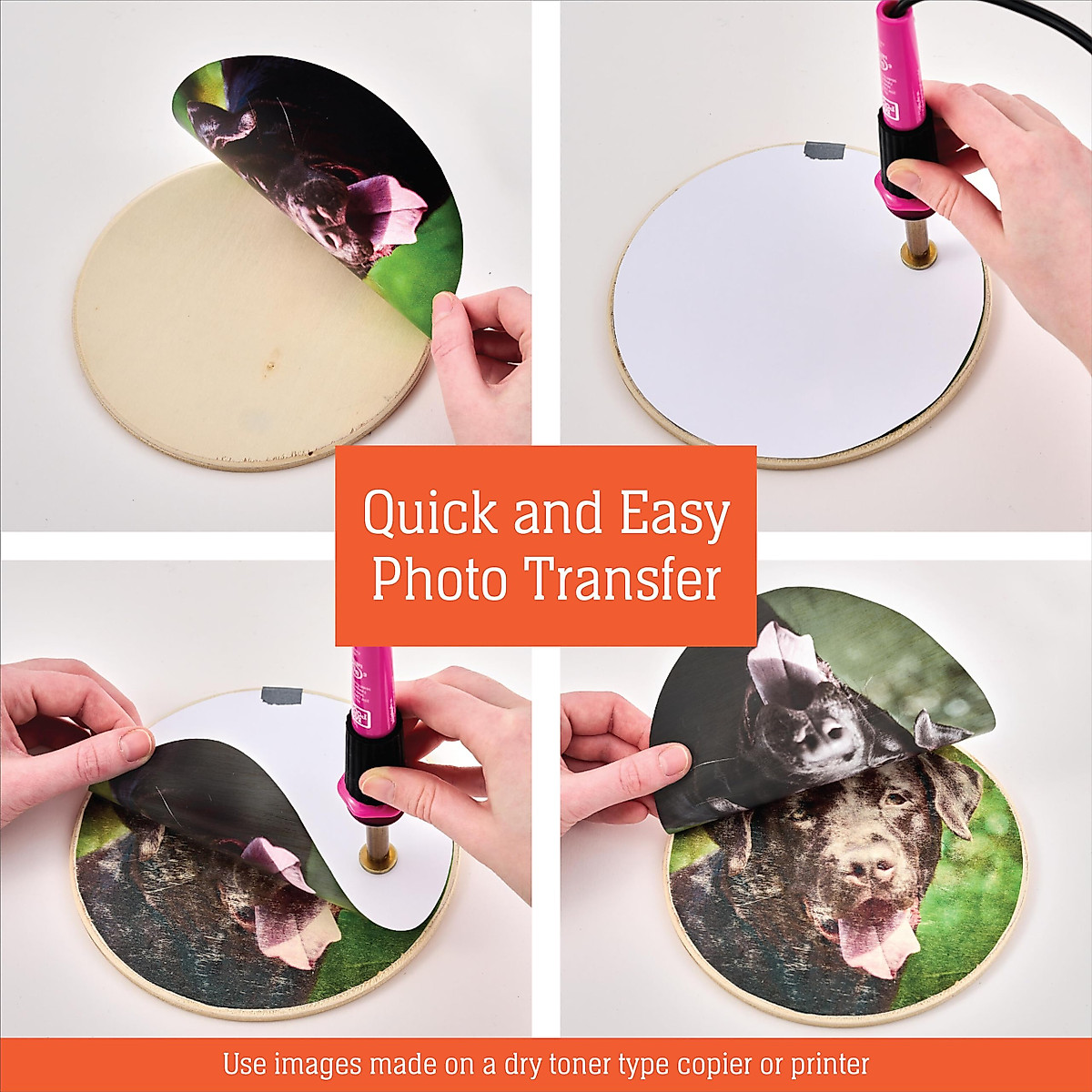 Mod Podge 3-Piece Photo, Lightweight Easy-to-Use Transfer Tool with Variable Temperature Control and Pen-Like Grip, Perfect for DIY Arts and Craft Supplies, 44801, Multi