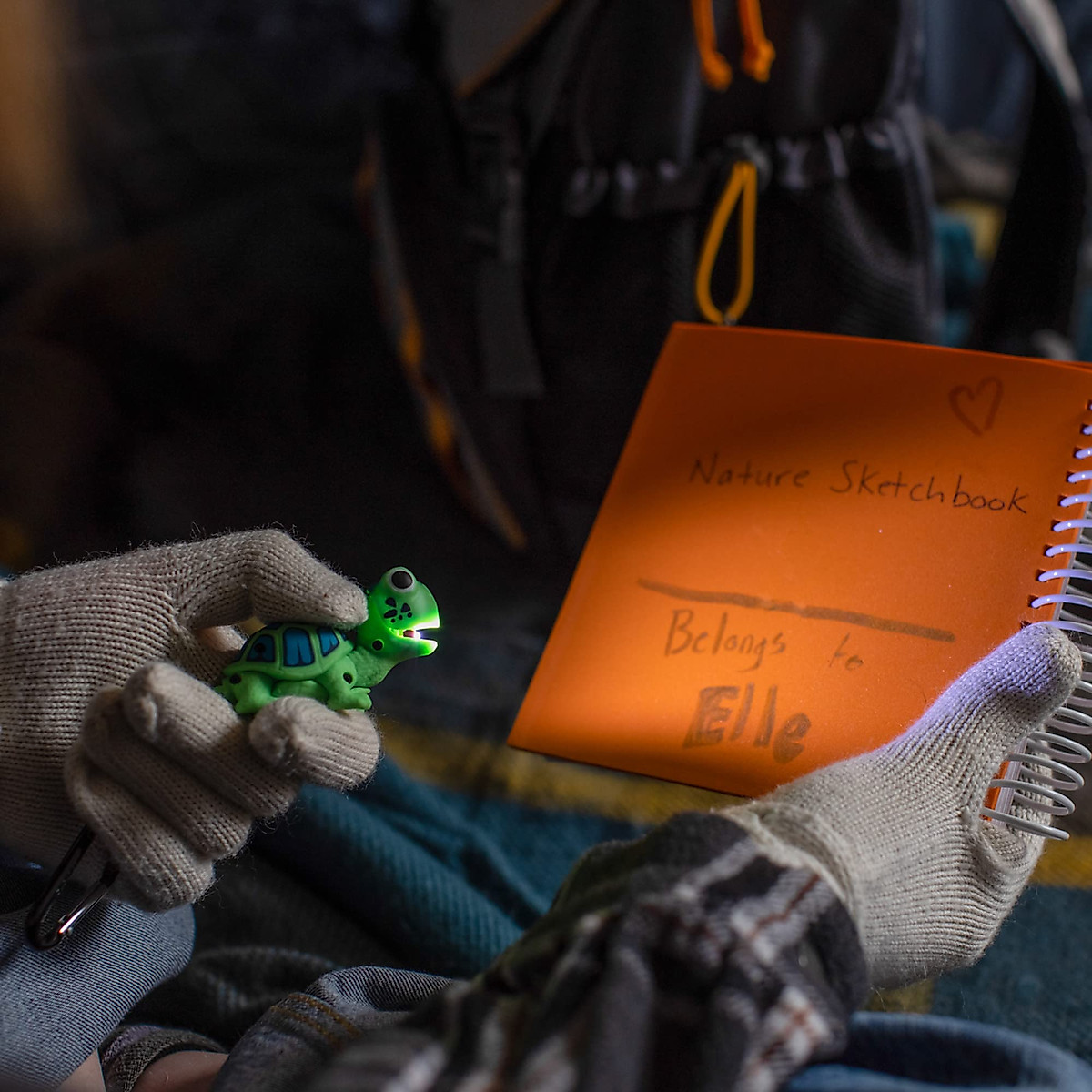 Big Discoveries WildLight Animal Carabiner Flashlight - Fun Mini Keychain Flash Lights for Kids, Nurses, Camping