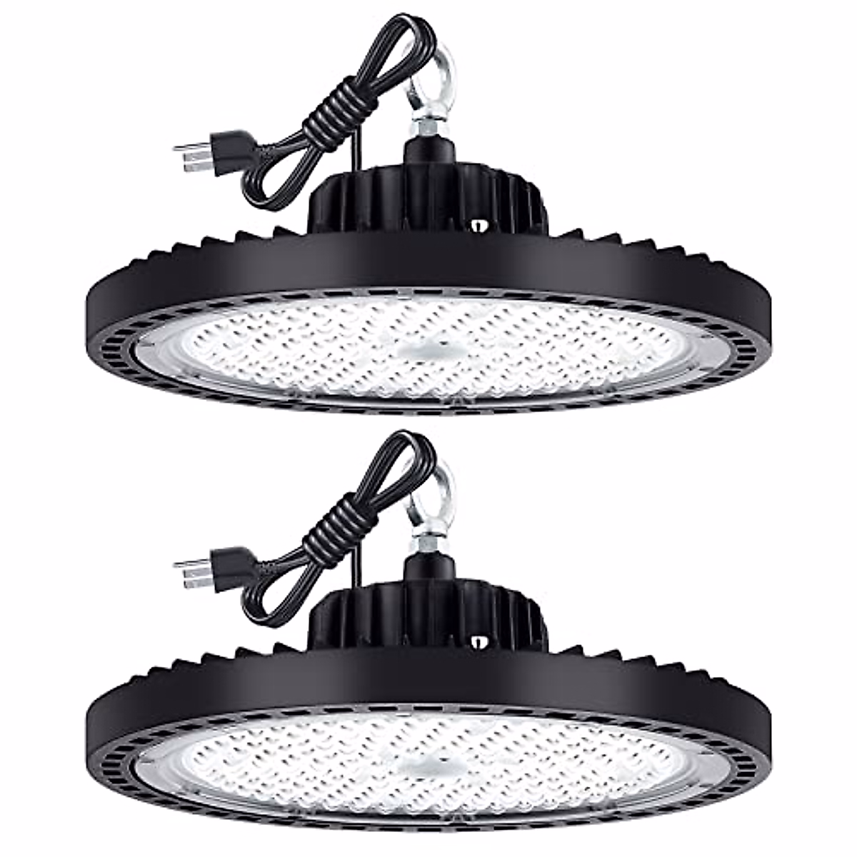Atocif Led High Bay Light 200W 29,000lm 5000K Daylight, 2PCS LED Shop Lights with US Plug 6’ Cable, Commercial Industrial LED Lights for Shop Warehouse Workshop Garage Factory Lowbay Area