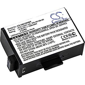 FITHOOD Battery Replacement for Garmin Virb 360 Part NO 010-12521-40, 360-00106-00