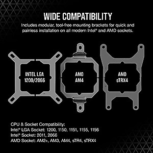 H170i ELITE CAPELLIX Liquid CPU Cooler - 33 Dynamic RGB LEDs - 140mm Fans - 420mm Radiator - COMMANDER CORE Smart Lighting Controller - CORSAIR iCUE Software Compatible - Zero RPM Fan