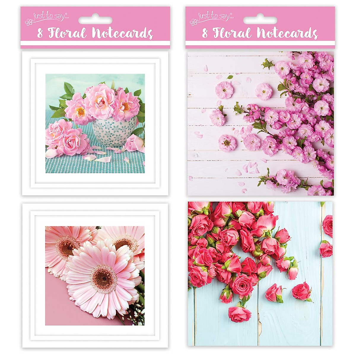 Tallon Just To Say Large Floral Square Note Card (Box of 8) 4096
