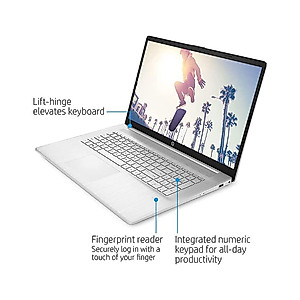 HP 2022 17.3" HD+ Business Laptop, AMD Ryzen 5 5625U Processor, 16GB RAM, 512GB PCIe SSD , Fingerprint Reader, 720p HD Camera, Wi-Fi, HDMI, Win 11 Pro, Black, 32GB SnowBell USB Card