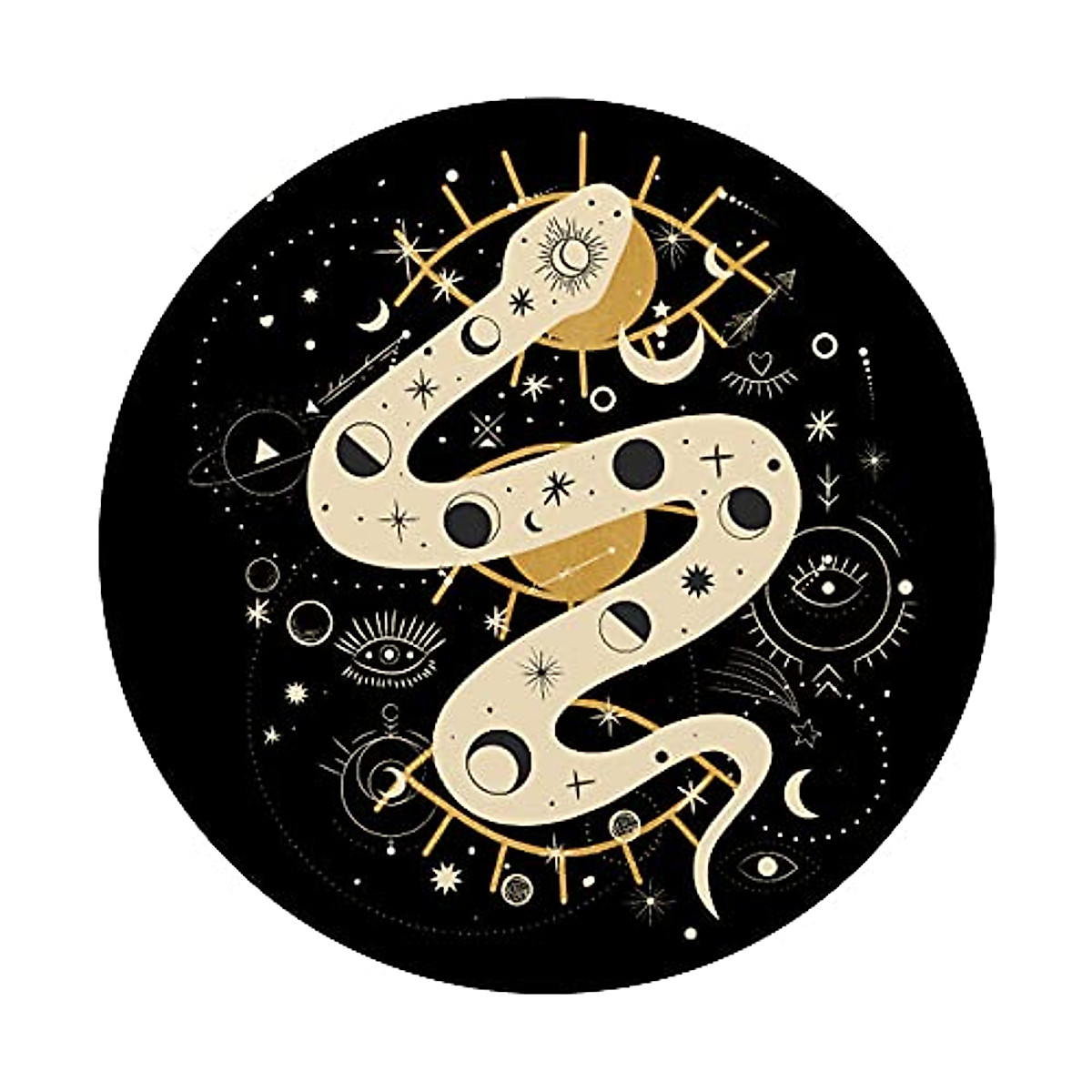 Boho style alchemy mystic snake PopSockets Swappable PopGrip