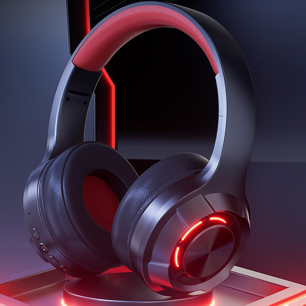 MORESEC Headphones Bluetooth Wireless Over Ear, Stereo Cotton HiFi Stereo Foldable Lightweight Headset Comfortable Protein Earpads, Long Battery Life for Travel/Work