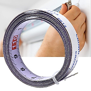 qiguch66 1/2/3/4/5/10m Self-adhesive Measuring Ruler Metric Positive Stainless Steel Tape Measure for Miter Saw - 6