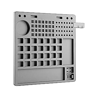 KiiBoom 28 Switches CNC Aluminum Lube Station Switch Opener for Custom Mechanical Keyboard (Grey)