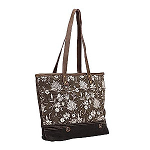 Myra Bag Dawn Upcycled Canvas & Leather Tote Bag S-1443