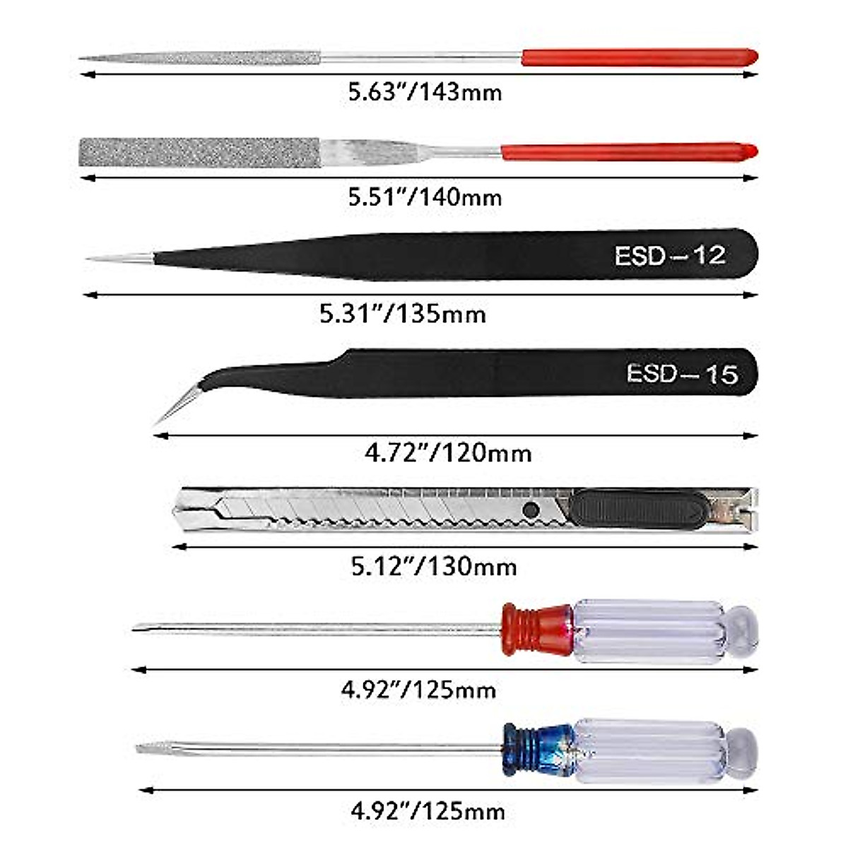 TOVOT 21PCS Model Tools Hobby Building Tools Craft Set Modeler Basic Building Kit for Gundam Model Assembling Building and Repairing