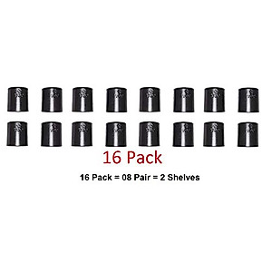 JSP Manufacturing 1" Diameter Post Wire Shelf Clips Shelving Split Sleeves Lock Metal Rack Locking Plastic Pick A Pack Wholesale Bulk 8 Pairs (16 Pack)
