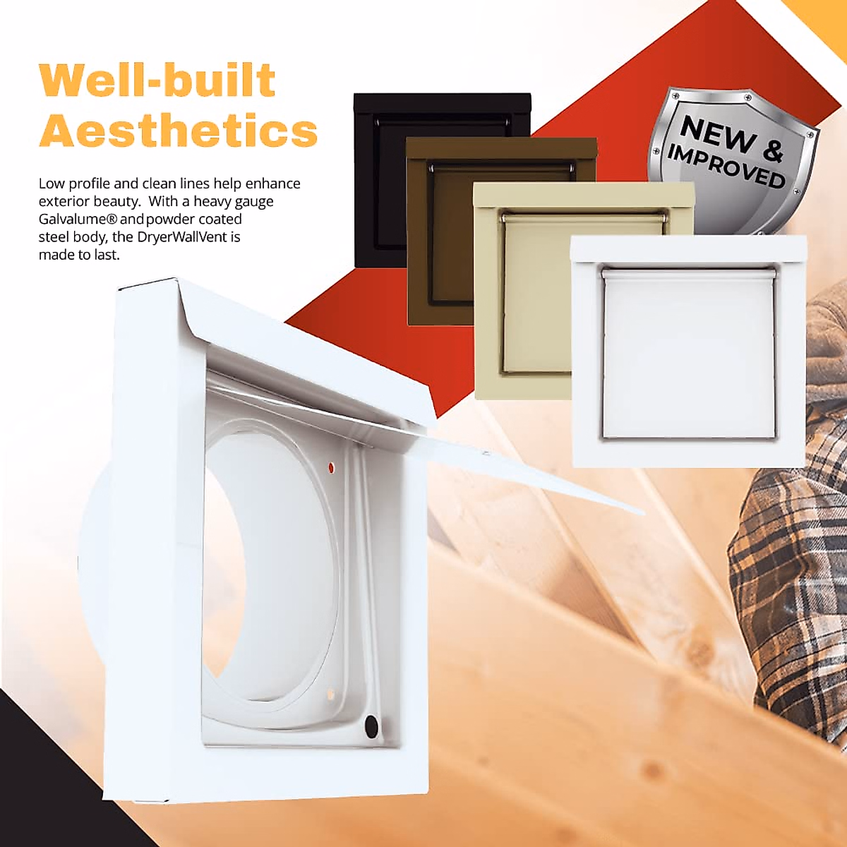 4 Inch Dryer Vent Guard | Dryer Vent Cover Outside | Exhaust Exterior Vent Cover | Bathroom and Dryer Vent Cover | Dryer Vent Cover for Dryer Vent Pipe | Wall Cap | Dryer Vent Covers (4" - White)