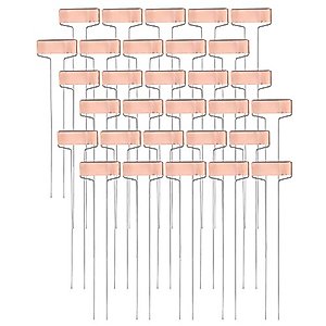 Foraineam 30 Pack 10 Inch High Copper Plate Metal Plant Labels Garden Stake Tags Reusable Planting Gardening Markers