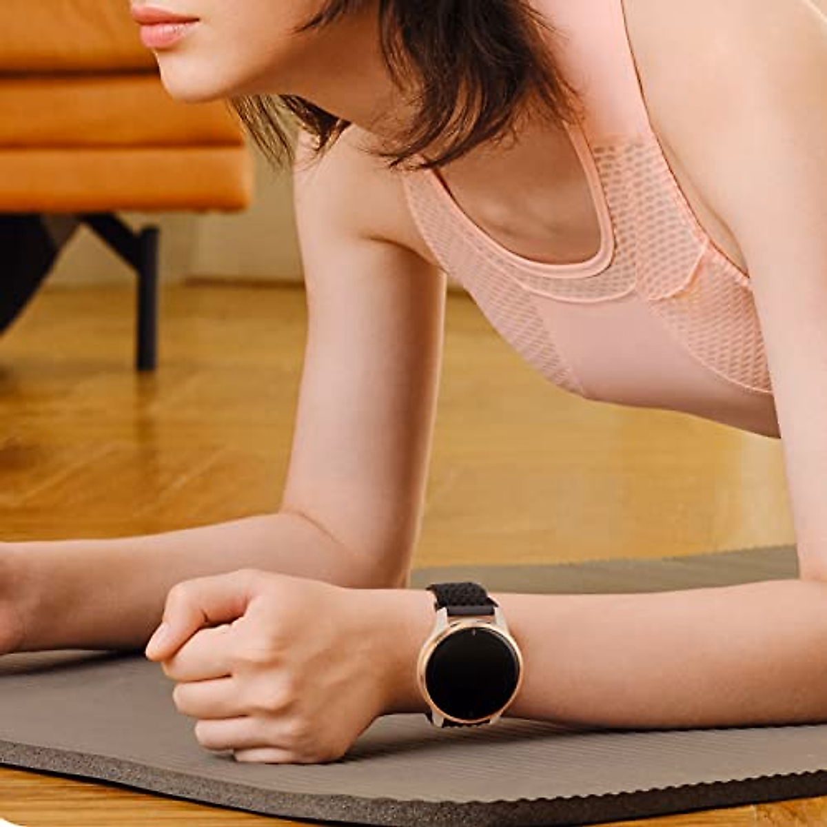 3 Pack Stretchy Nylon Watch Bands Compatible with Garmin Venu/Venu Sq, 20mm Loop Elastic Straps Compatible with Garmin Vivoactive 3/3 Music,Venu 2 Plus,Forerunner 645/55/245 Music for Women Men