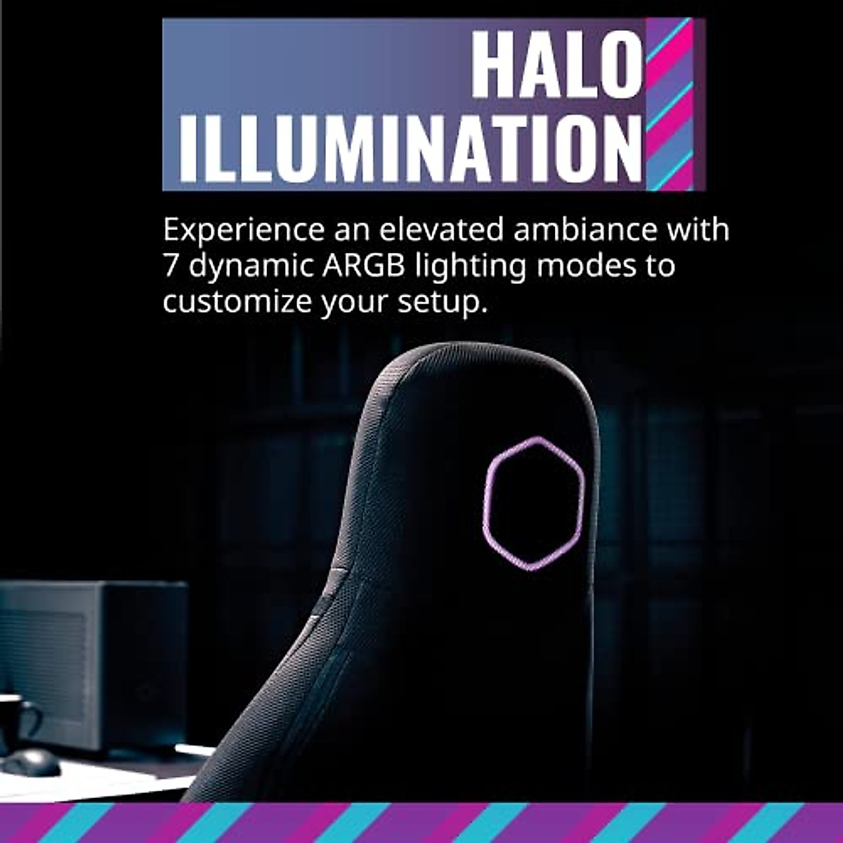 Cooler Master Synk X Ultra Black Ergonomic Real-Time Tactile Immersion Chair, Retractable Leg Rest, All-in-one Controller, Breathable Fabric, Stable Rolling Base, Solid Structure (IXC-SX1-K-US1)