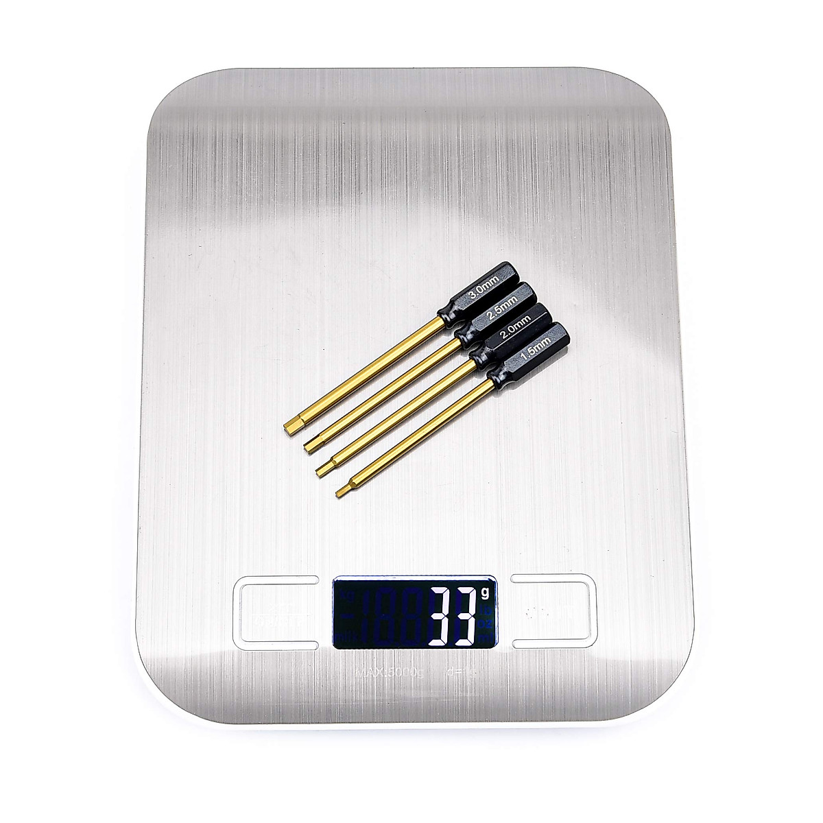 RC Hex Drill Bit 1.5mm 2.0mm 2.5mm 3.0mm Hex Screwdriver Tip RC Hobby Tools Kit for RC Helicopter Model(4PCS)