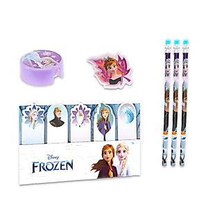 Disney Frozen All You Need for School Stationery Gifts Set - Pencils Eraser Notebook Case Ruler Folders for Back to The Pre School Kindergarten Education Goodies Supplies for Kids Girls
