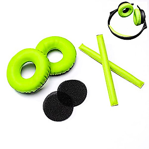 Voarmaks Green Replacement Ear Pads Foam Cushion Headband Compatible with Sennheiser HD25 HD 25 HD 25-1 HD25-1ii HD25SP HMD25 HME25 HMEC25 Headphones