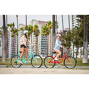 Schwinn Mikko Beach Cruiser Bike for Adult, Single Speed, Coaster Brake, 26-Inch Wheels, 17-Inch Steel Frame, Full Front & Rear Fenders, Classic Handlebar, Teal