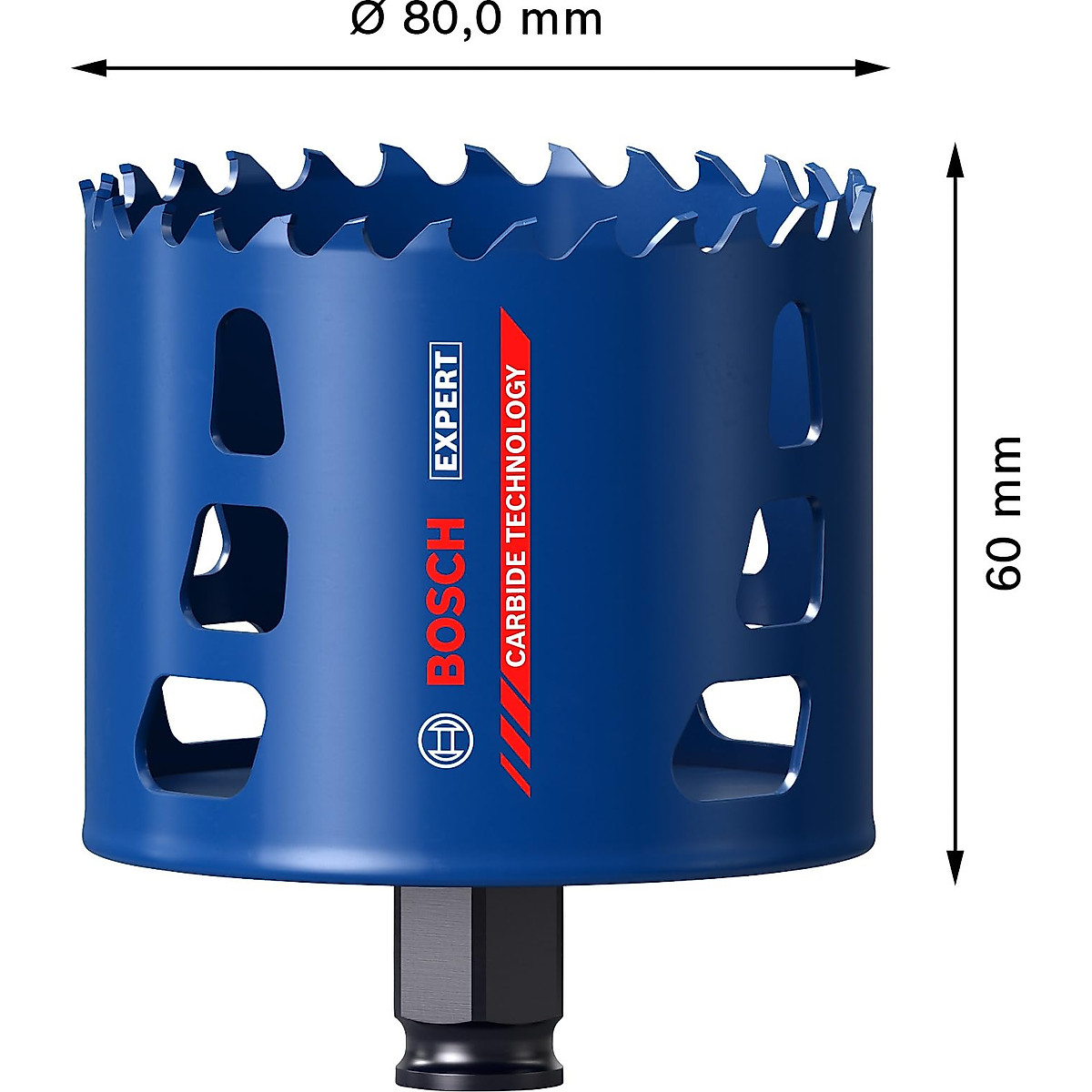 Bosch Professional 1x Expert Tough Material Hole Saw (Ø 80 mm, Accessories Rotary Impact Drill)