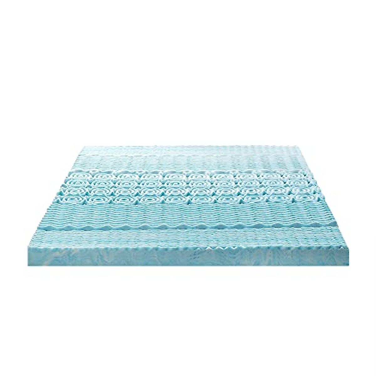 ZINUS 3 Inch Green Tea Cooling Gel Memory Foam Zoned Support Mattress Topper, Queen